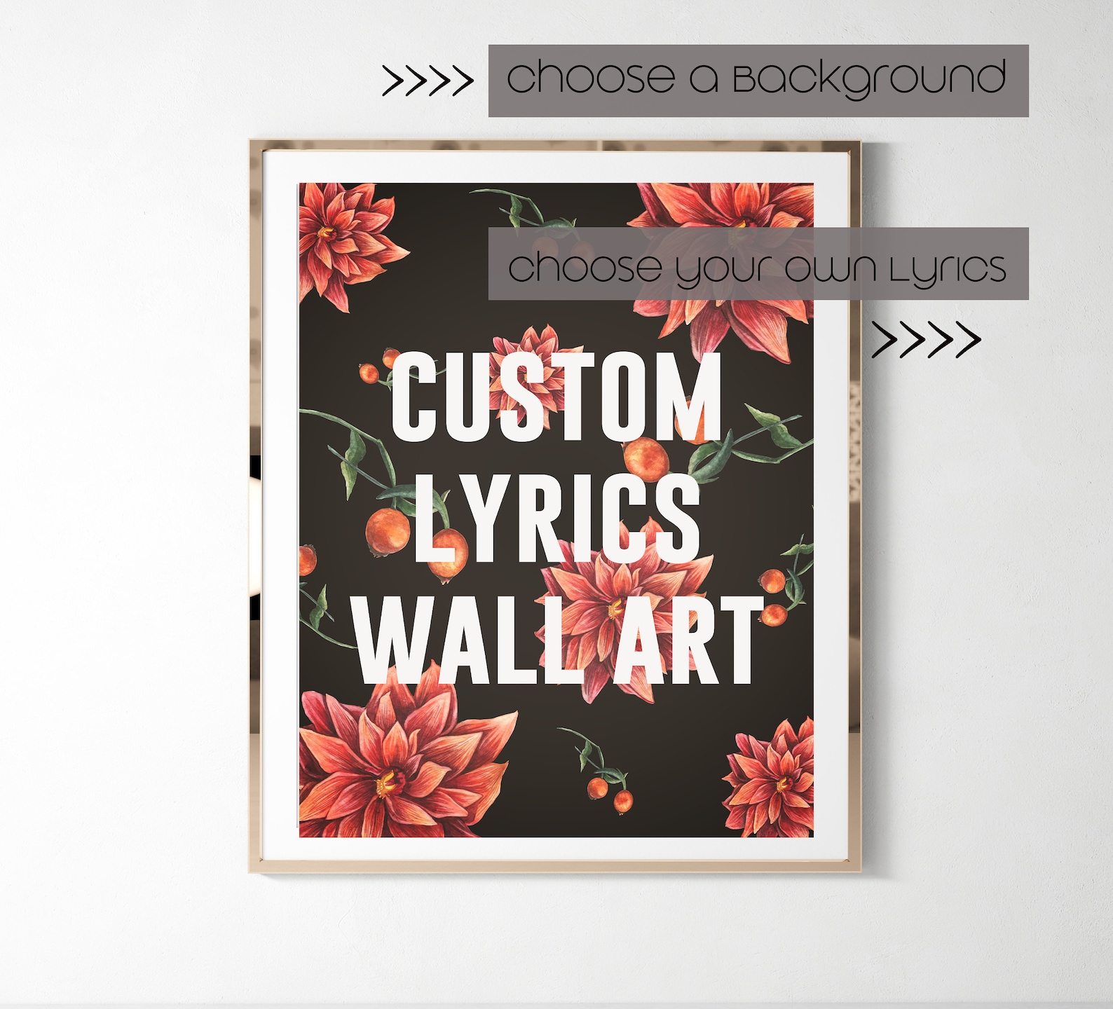 Custom Lyric Print Personalized Song Lyrics Poster Music | Etsy