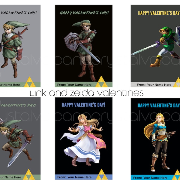 Legend of Zelda Valentine Cards - Etsy