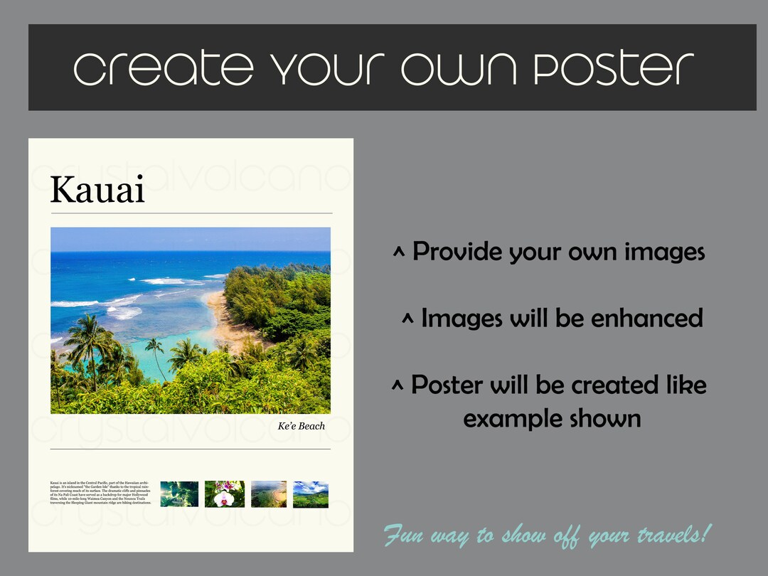 Custom Travel Poster Print, Create Your Own, Travel Memories Poster ...