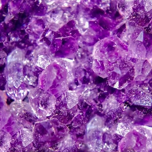 Amethyst Wall Gallery Photographs, Set of Three Amethyst Prints ...