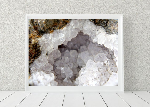 Large Geode Wall Art Gemstone Art Print Crystal Quartz Photo | Etsy