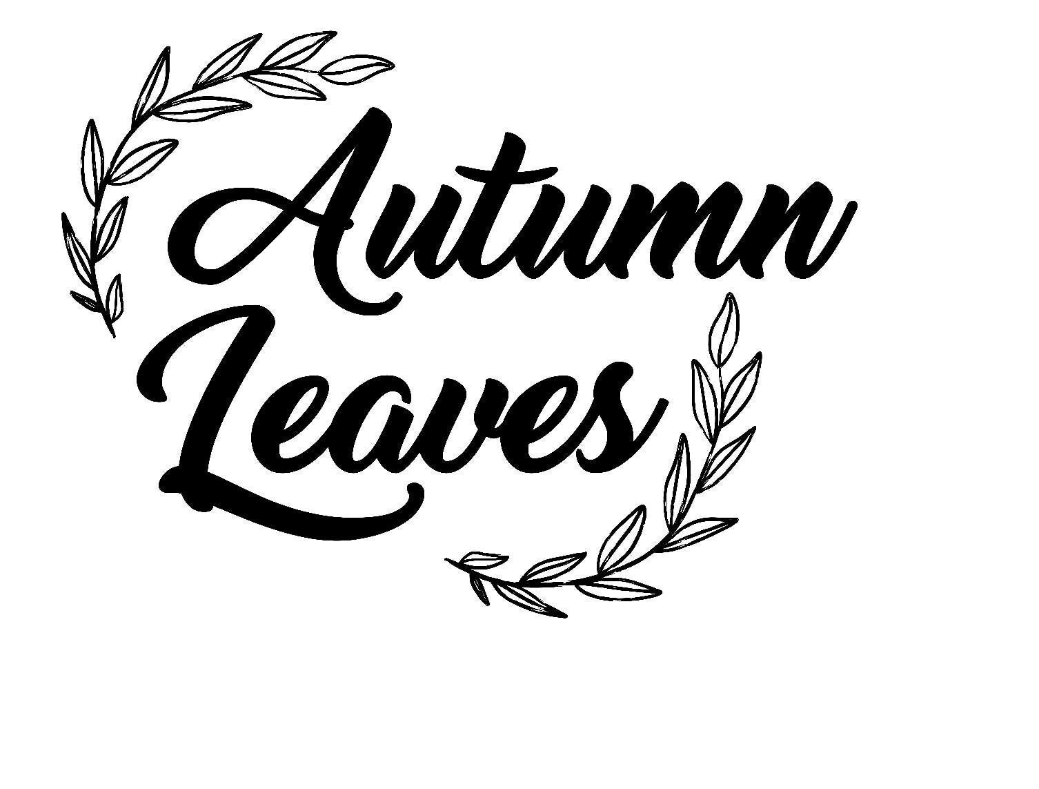 Autumn Leaves Fall Wall Sign Decal Sticker - Etsy
