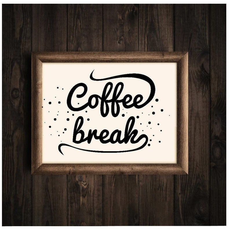 Coffee Break Coffee Bar / Wall Sign Decal Sticker - Etsy