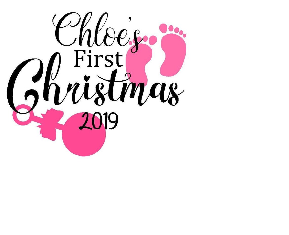 Baby's First Christmas Ornament Vinyl Sticker Decal - Etsy