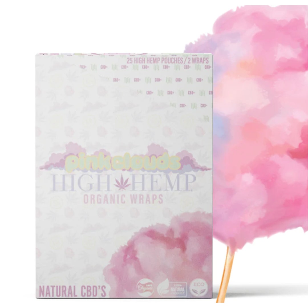 High Hemp Cotton Candy Pink Clouds Wraps GMO Free Vegan Approved 25 ...