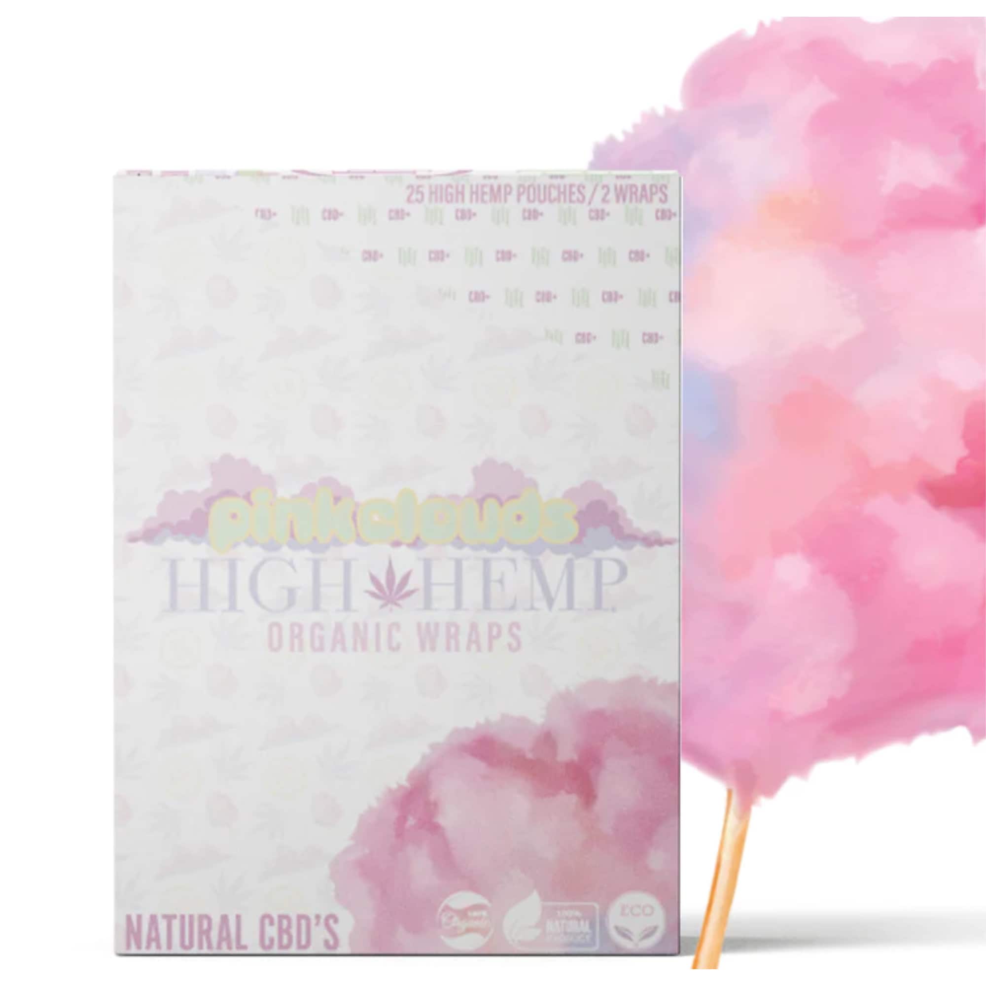 High Hemp Cotton Candy Pink Clouds Wraps GMO Free Vegan Approved 25 ...
