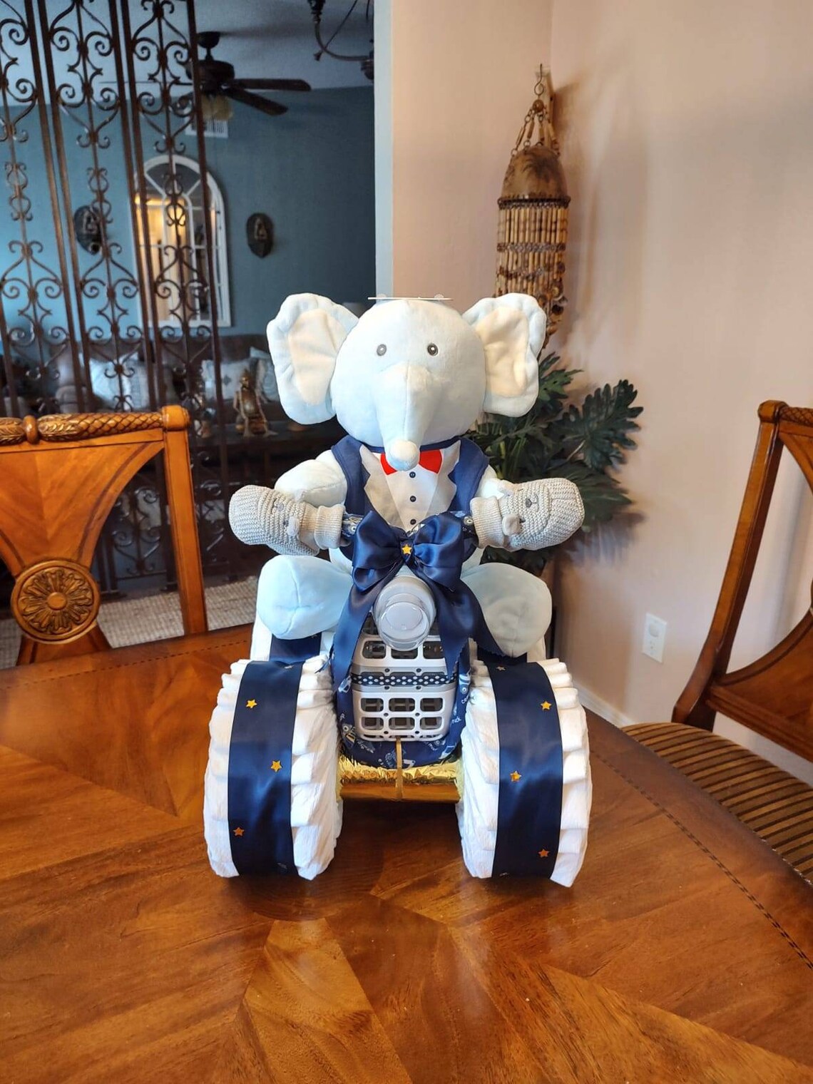 Baby Gift 4 Wheeler Motorcycle Diaper Cake Baby Shower Twinkle Twinkle ...