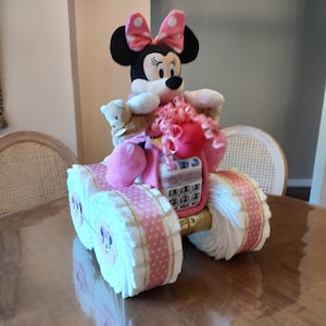 Baby Gift 4 Wheeler Motorcycle Diaper Cake Baby Shower Minnie Mouse - Etsy