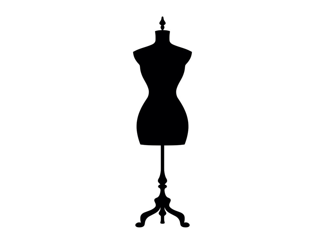 Dress Form SVG - Dressmaker Mannequin Fashion Display Model Silhouette ...