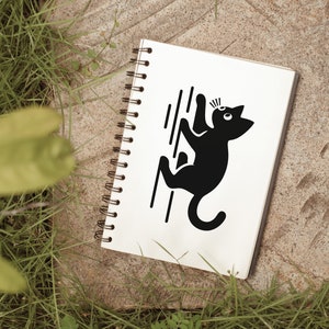 Climbing Cat SVG - Cat Climbing Wall Funny Animal Kitty Printable Clip ...