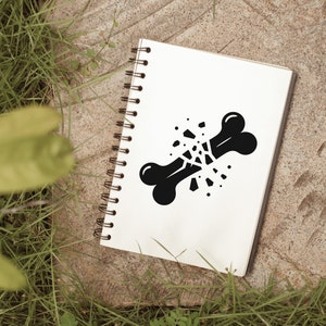 Broken Bone SVG - Shattered Bone Fracture Skeleton Injury Printable ...