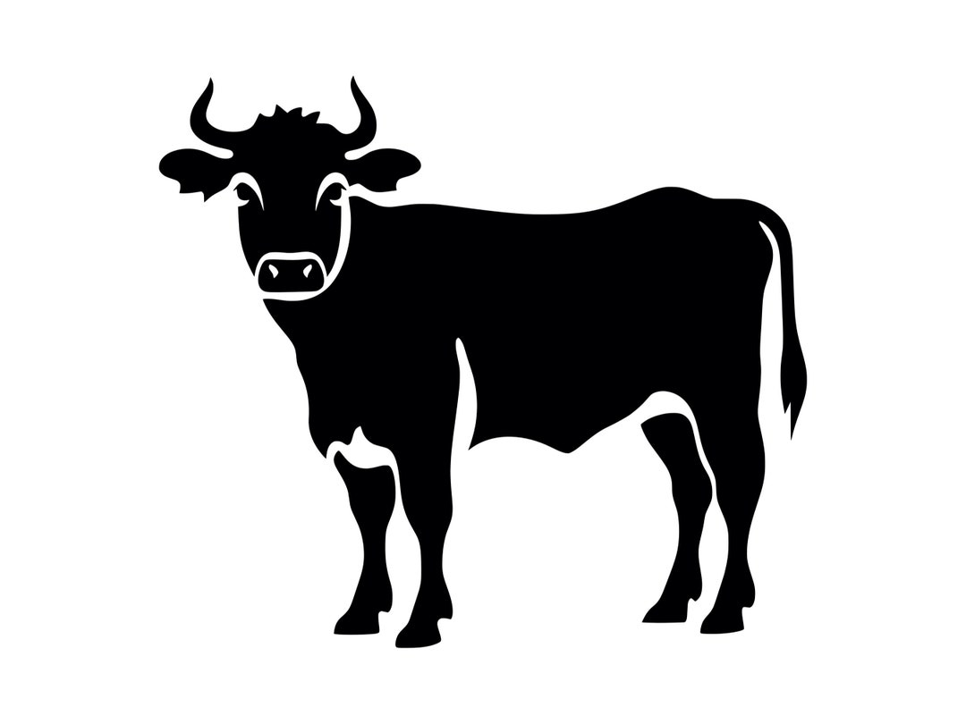 Cattle SVG - Bull Horns Farm Animal Countryside Cow Silhouette Clip Art ...