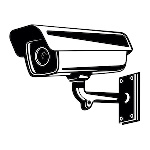 Security Camera SVG - CCTV Surveillance Camera Printable Clip Art Cut ...