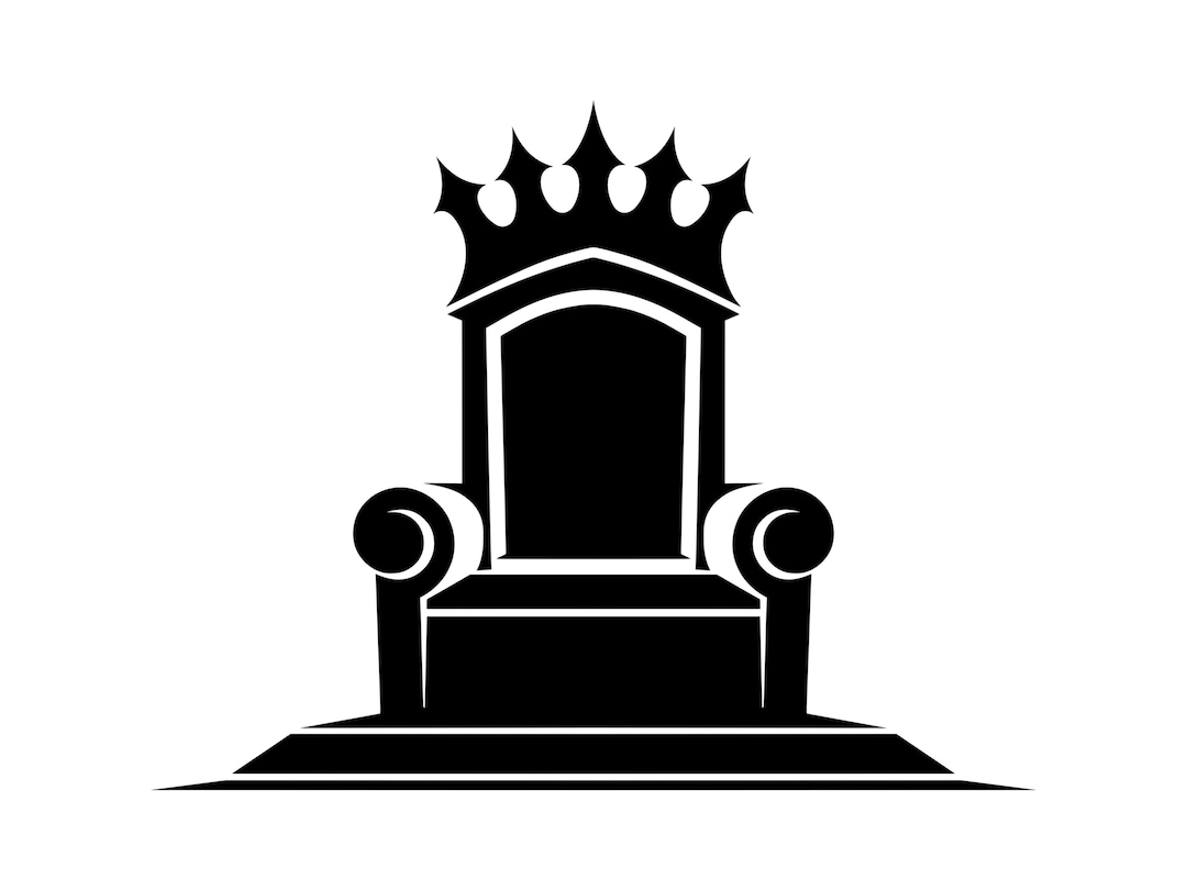 Throne SVG - King Queen Royal Throne Chair Silhouette Clip Art Cut File ...