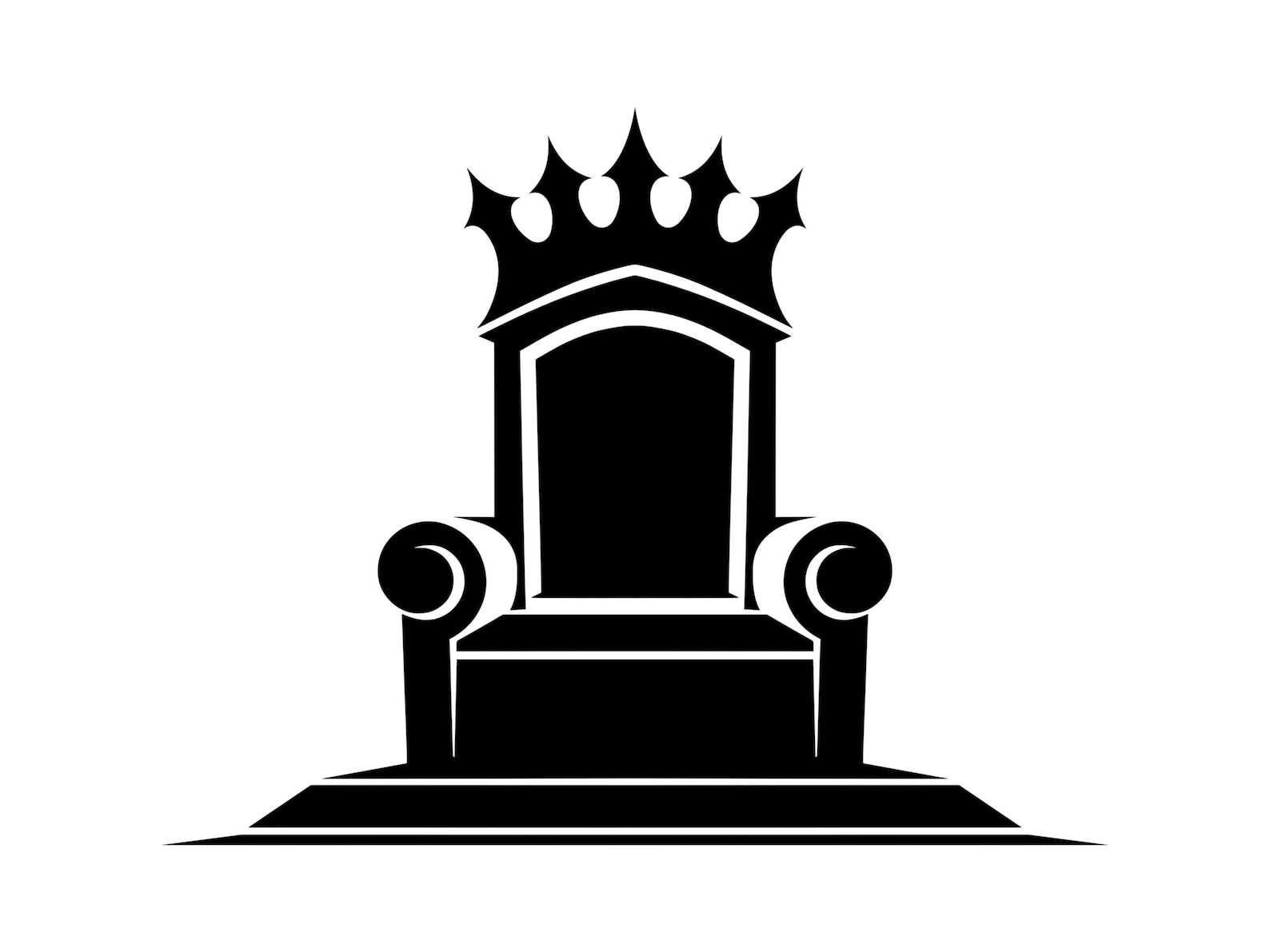 Throne SVG - King Queen Royal Throne Chair Silhouette Clip Art Cut File ...