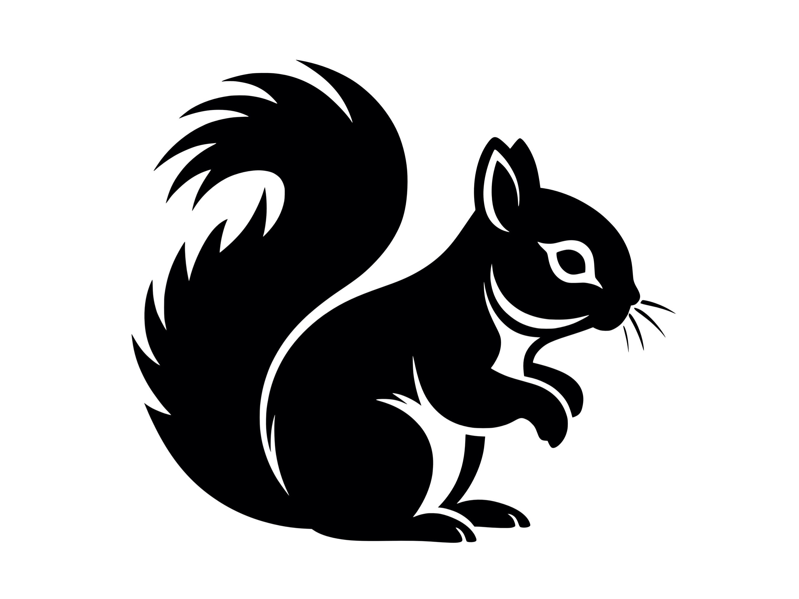 Squirrel SVG Chipmunk Rodent Animal Tree Squirrel Silhouette Clip Art ...