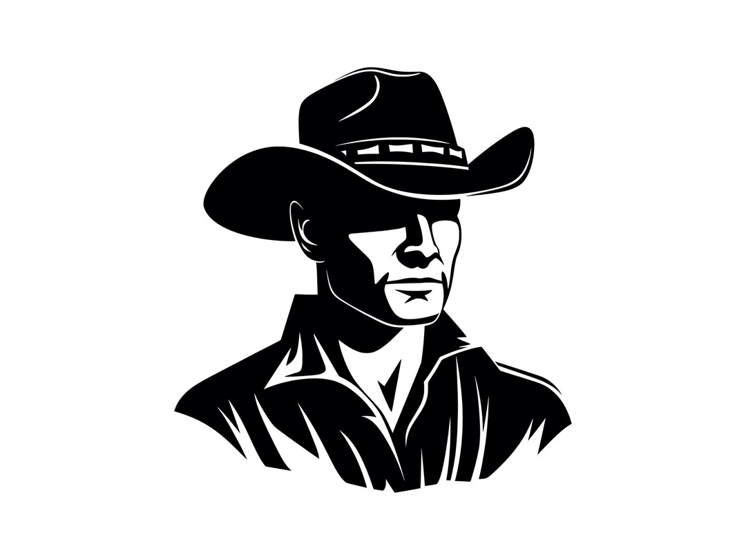 Cowboy SVG - Cattleman Rancher Wild West Gunslinger Outlaw Silhouette ...