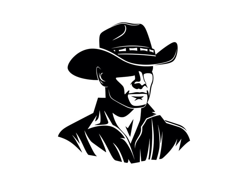 Cowboy SVG - Cattleman Rancher Wild West Gunslinger Outlaw Silhouette ...