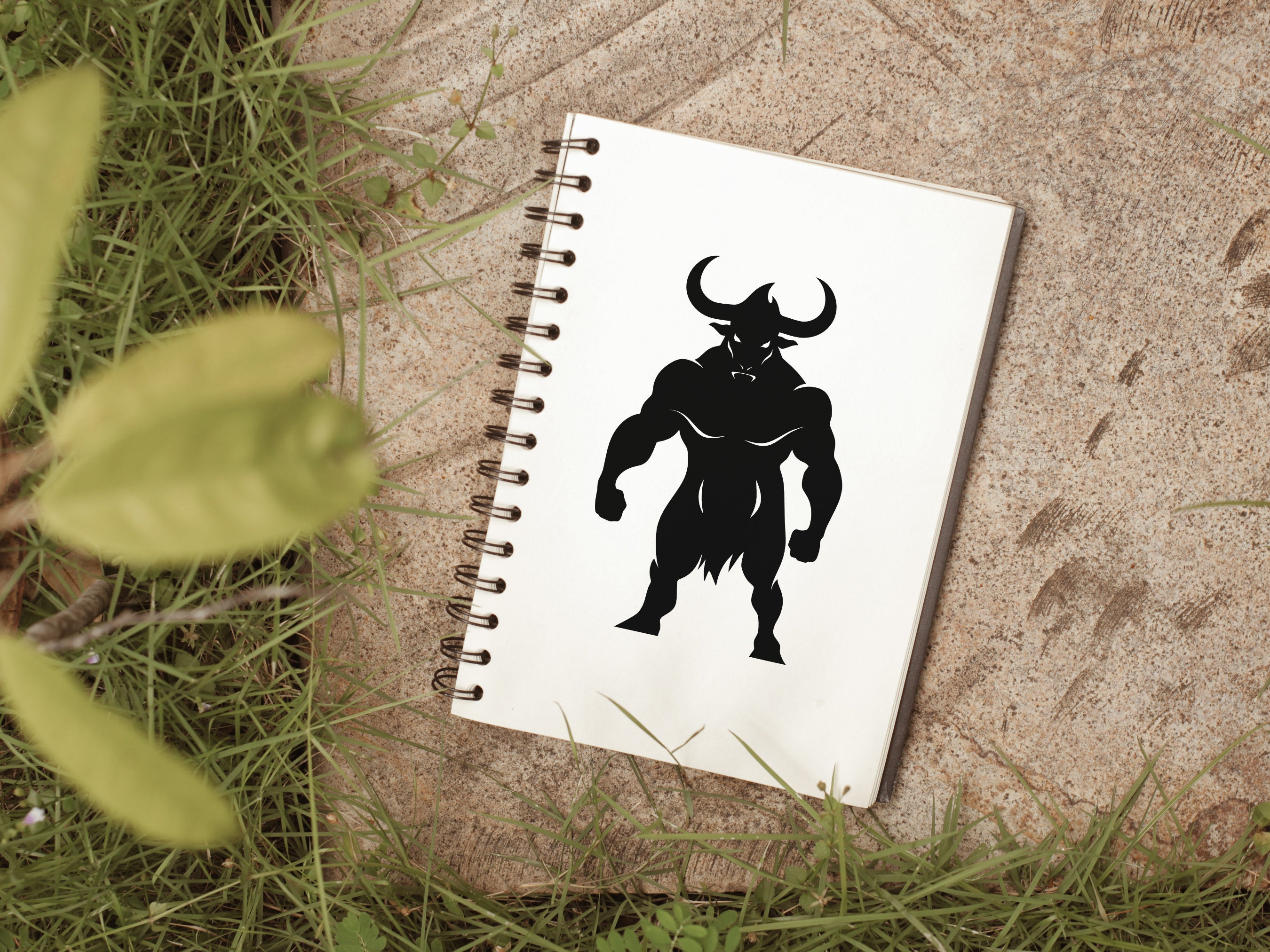Minotaur SVG - Bull Headed Man Mythical Creature Beast Silhouette ...