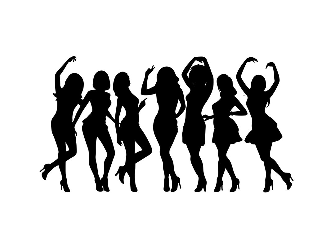 Party Girls SVG - Girls Night Dancing Woman Night Club Silhouette Clip ...