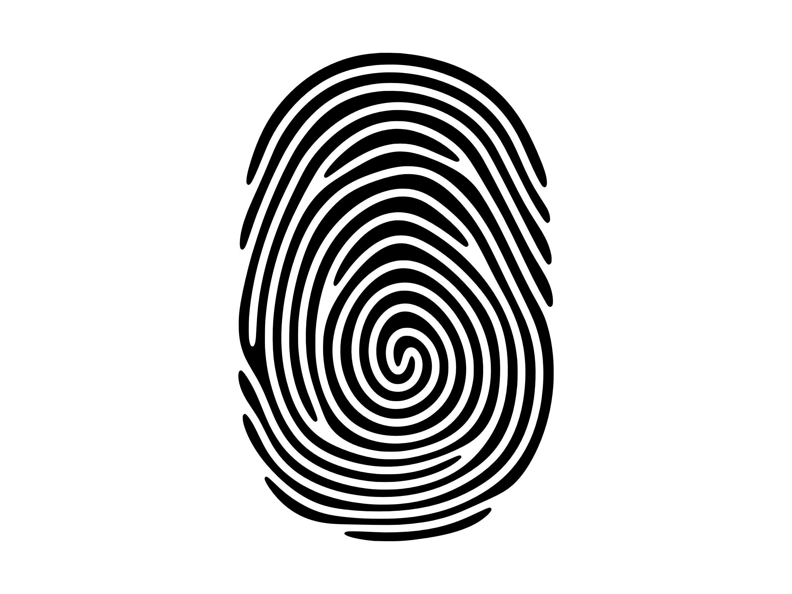 Fingerprint SVG - Human Finger Print DNA Identity Biology Printable ...