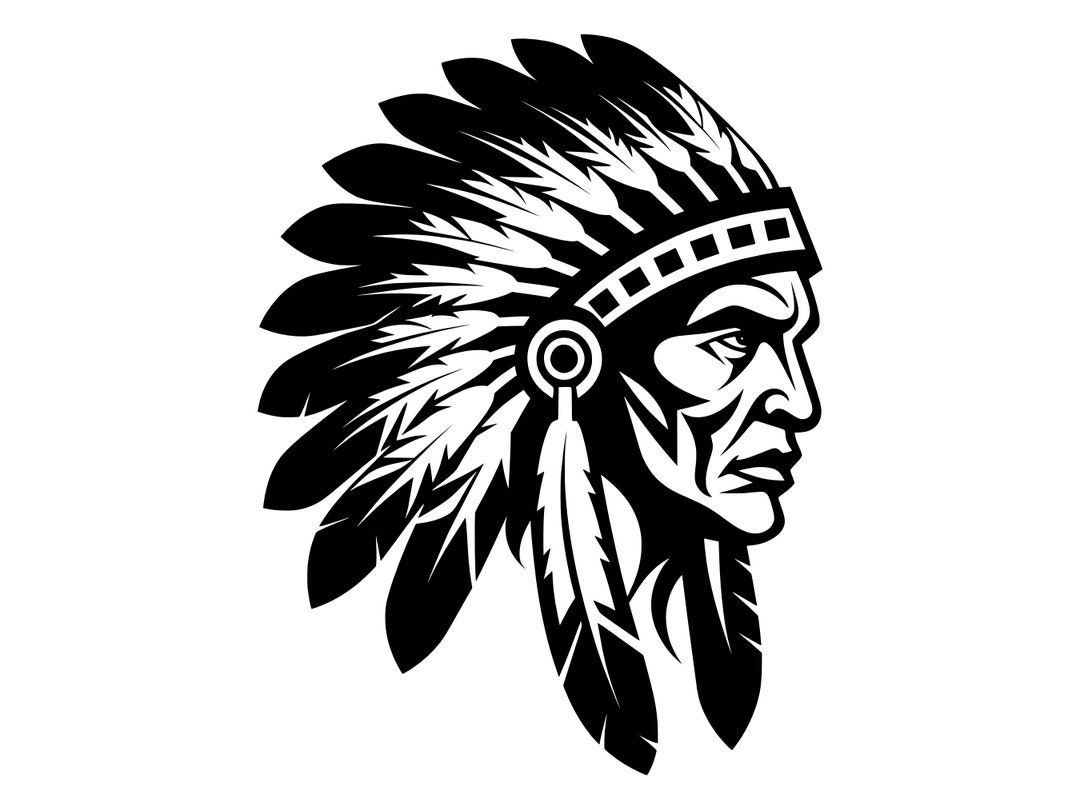 Tribal Chief SVG - Native American Indian Tribe Leader Printable Clip ...