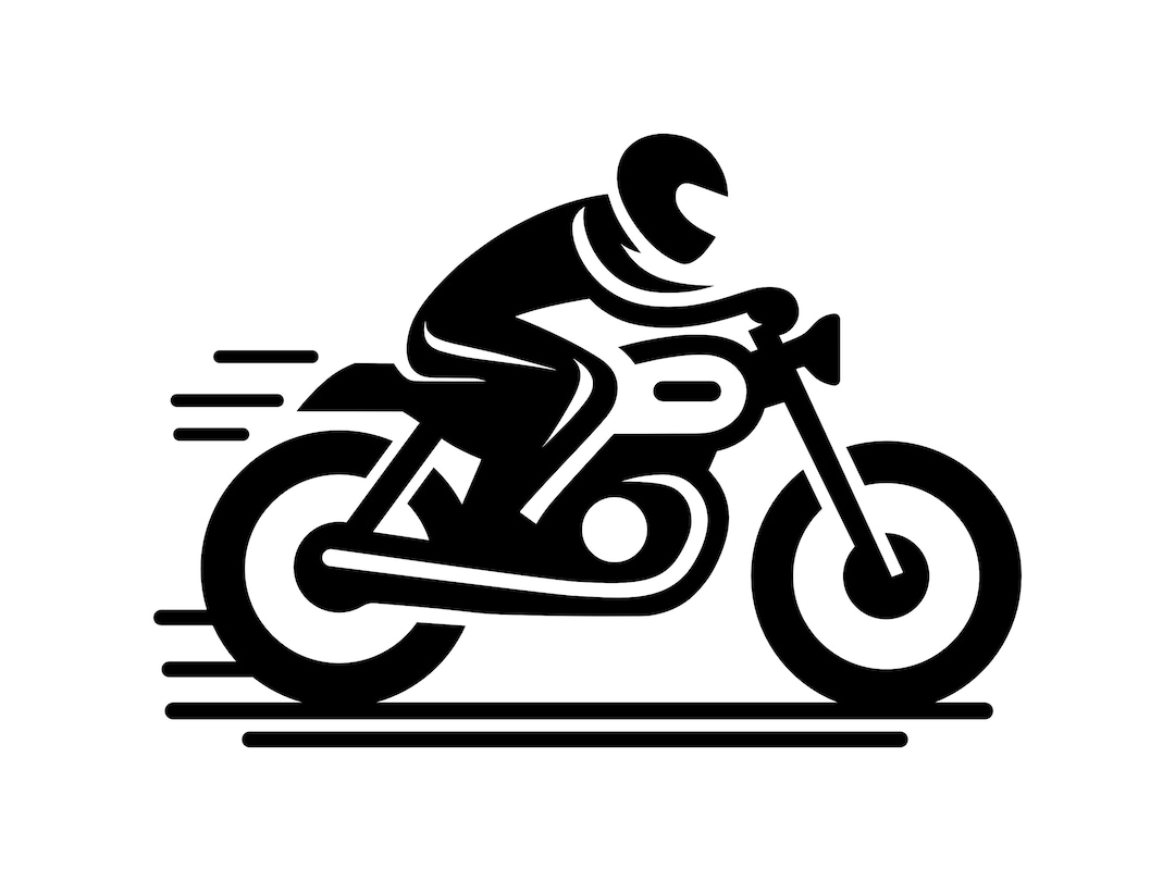 Motorcycle Rider SVG - Motorbike Transport Racing Biker Printable Clip ...