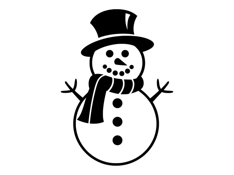 Snowman SVG - Christmas Winter Snow Season Snow Man Printable Clip Art ...