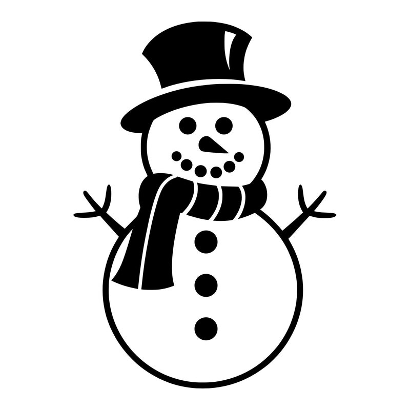 Snowman Svg - Etsy