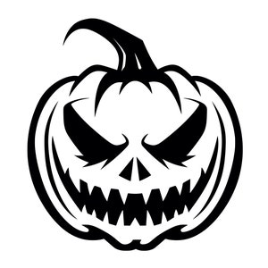 Jack O Lantern SVG - Scary Halloween Pumpkin Face Carving Printable ...
