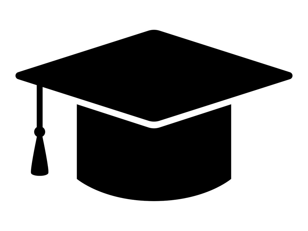 Graduation Hat SVG, Graduate Cap Silhouette, College Clipart, Academic ...
