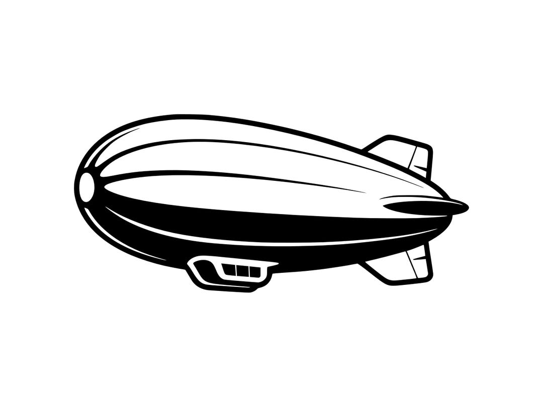 Blimp SVG - Zeppelin Vintage Flying Airship Sky Travel Printable Clip ...