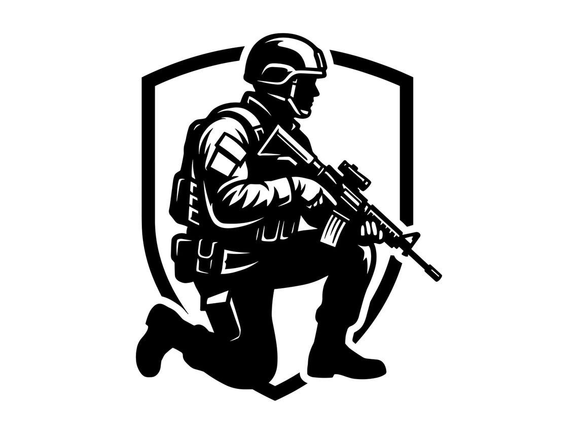 Soldier SVG - Military Army Veteran Tactical Combat Hero Printable Cut ...