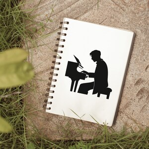 Piano Player SVG - Grand Piano Musical Instrument Pianist Printable ...