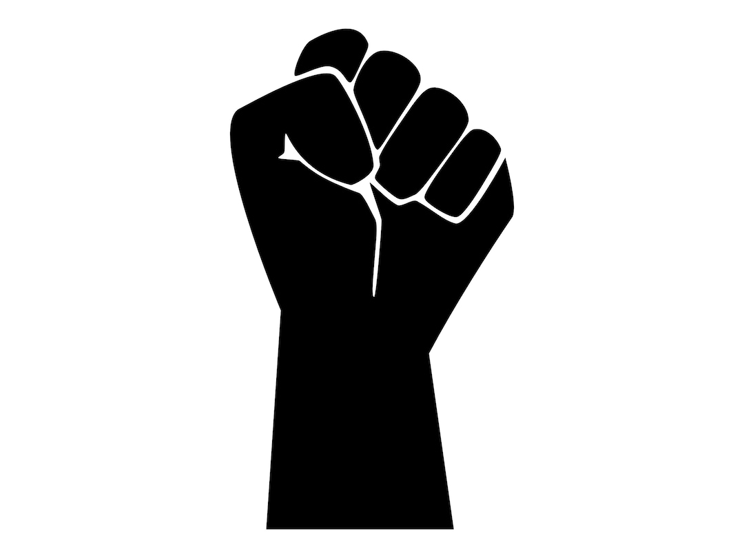 Raised Fist SVG, Protest Fist Silhouette, Clenched Fist Clipart, Raised ...