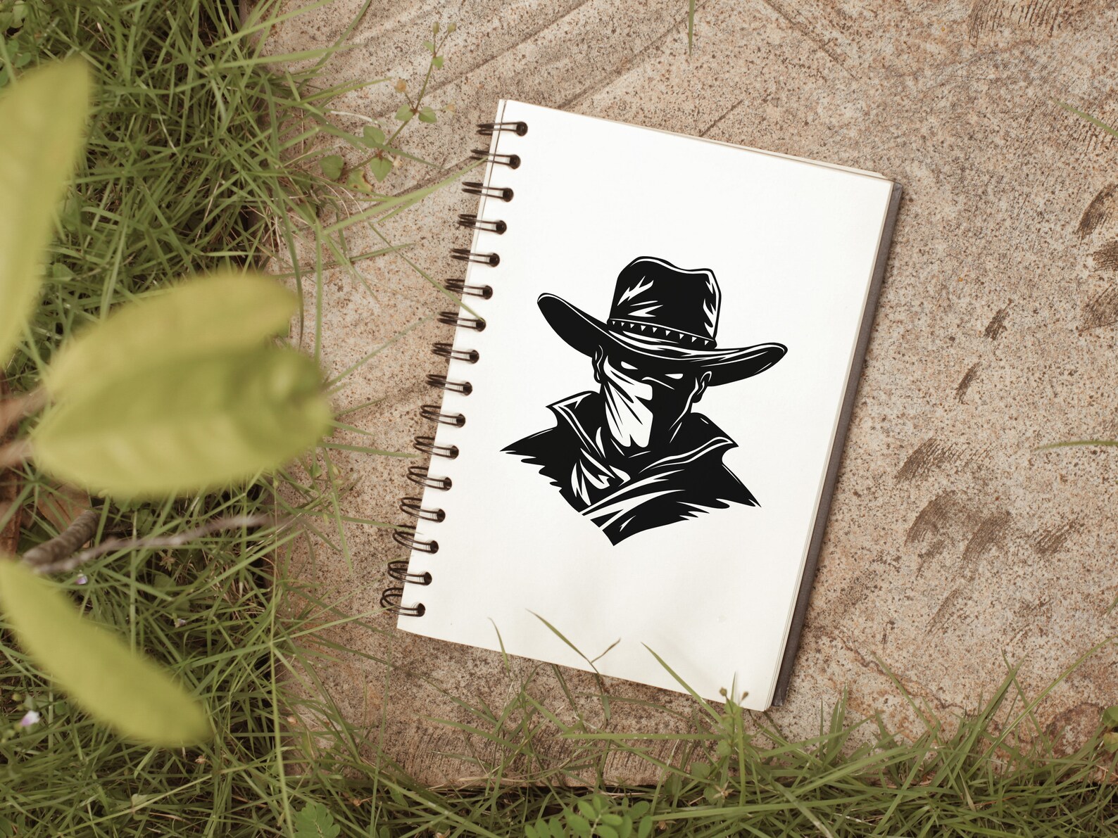 Outlaw SVG - Wild West Gunslinger Cowboy Bandit Silhouette Clipart Cut ...
