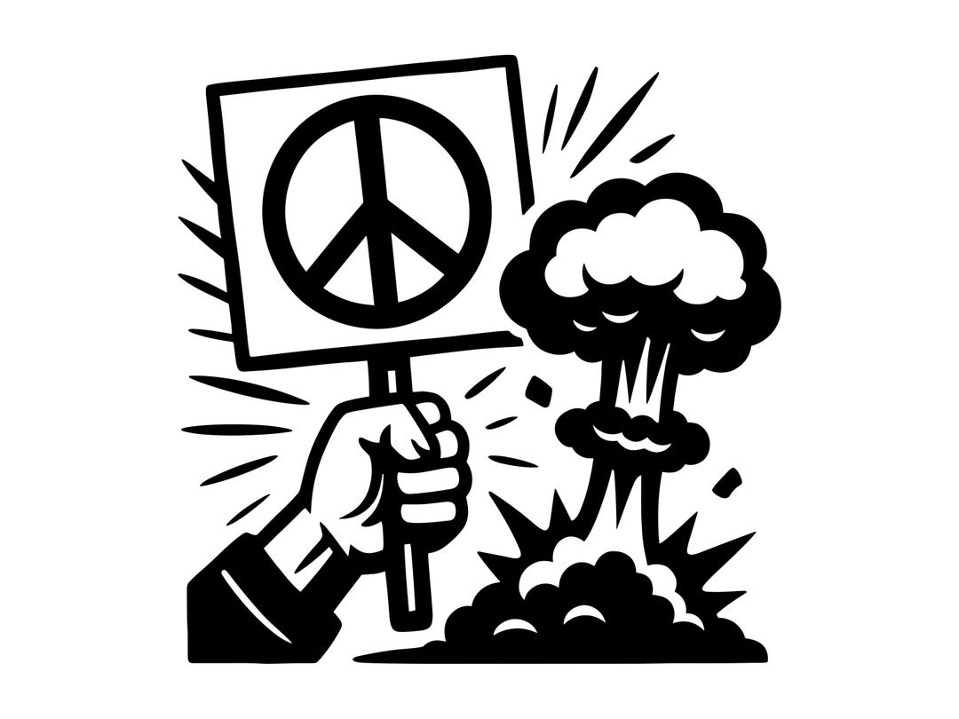 Peace Protest SVG - Anti War Peace Symbol Nuclear Protest Human Rights ...