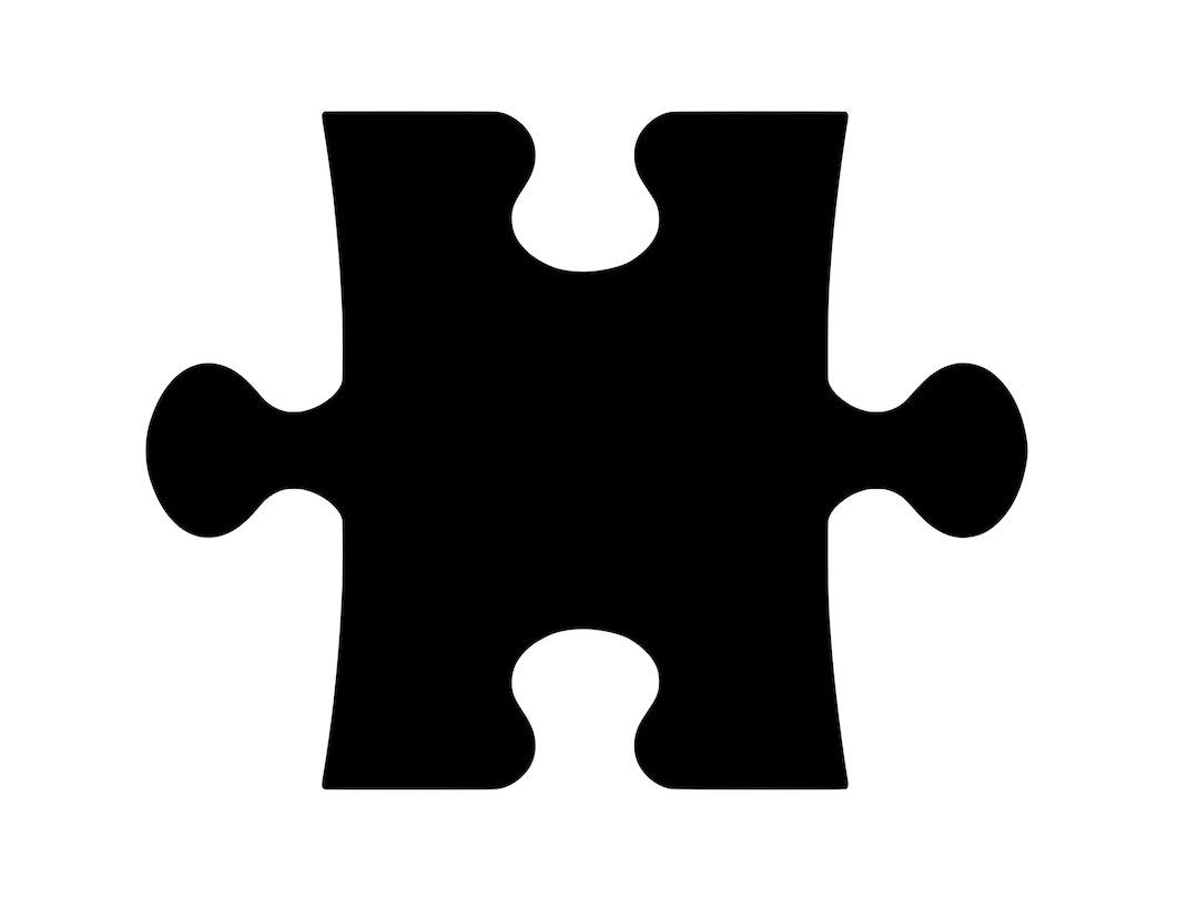 Puzzle Piece SVG - Jigsaw Puzzle Piece Printable Silhouette Clipart Cut ...