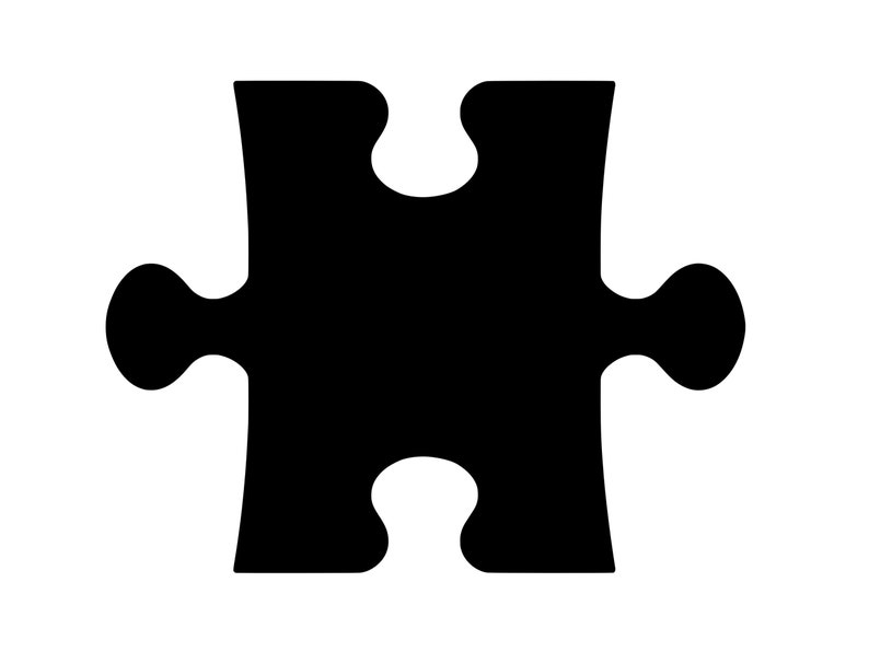 Puzzle Piece SVG Jigsaw Puzzle Piece Printable Silhouette - Etsy