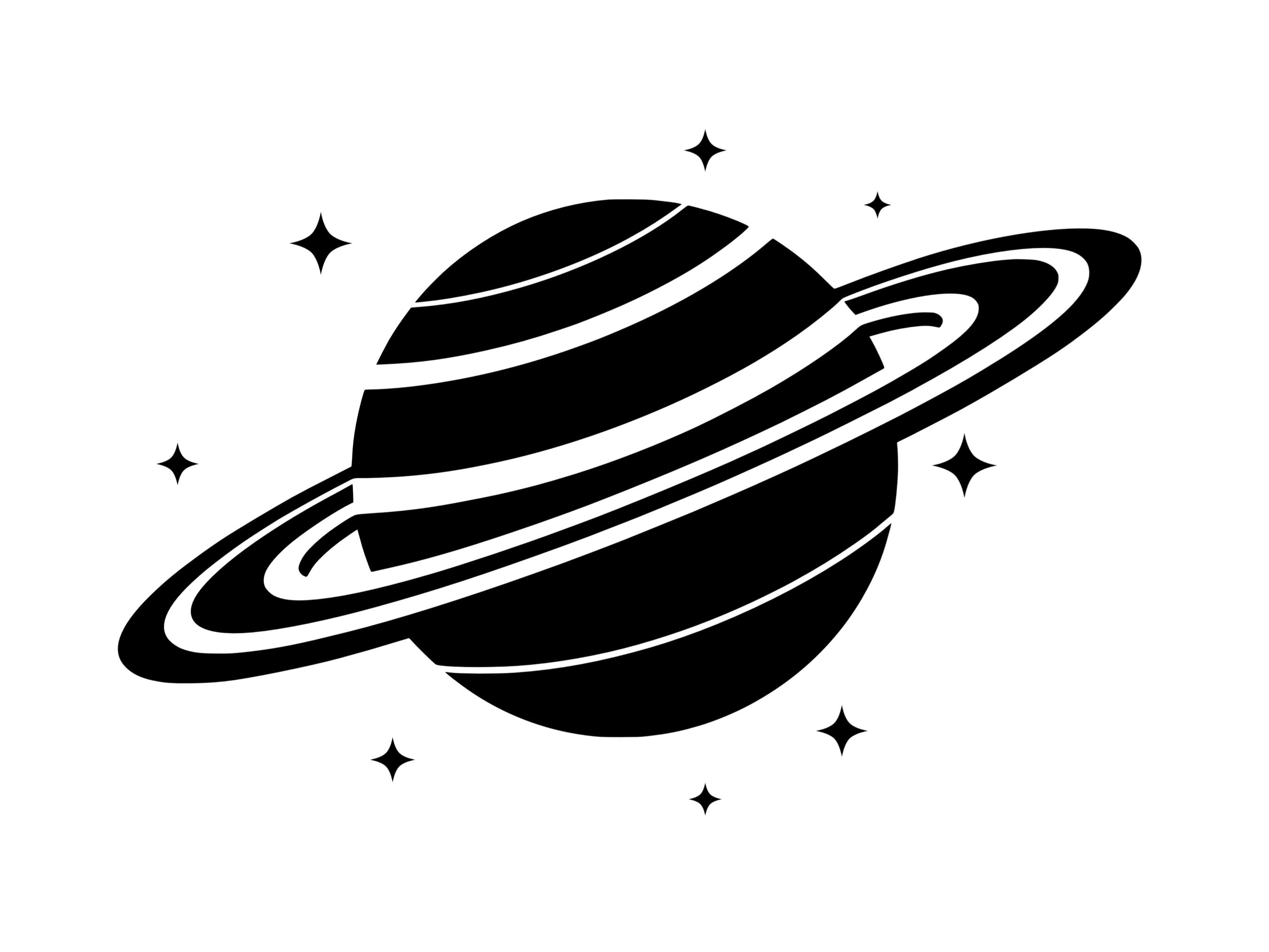Astronomy Clip Art Black And White