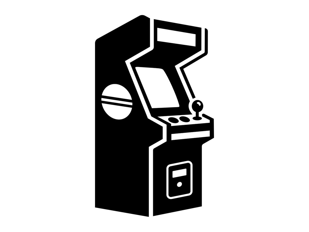 Arcade Machine SVG - Retro Video Game 80s Joystick Gaming Printable ...