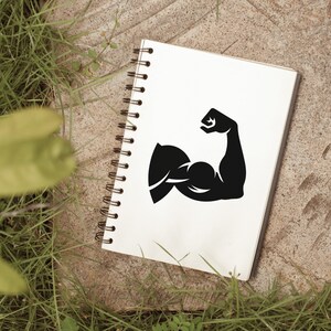 Muscular Arm SVG - Bicep Flex Strength Body Building Fitness Printable ...