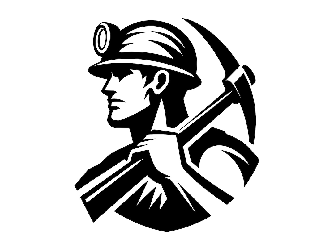 Miner SVG - Mining Prospector Digger Mine Worker Silhouette Clip Art ...