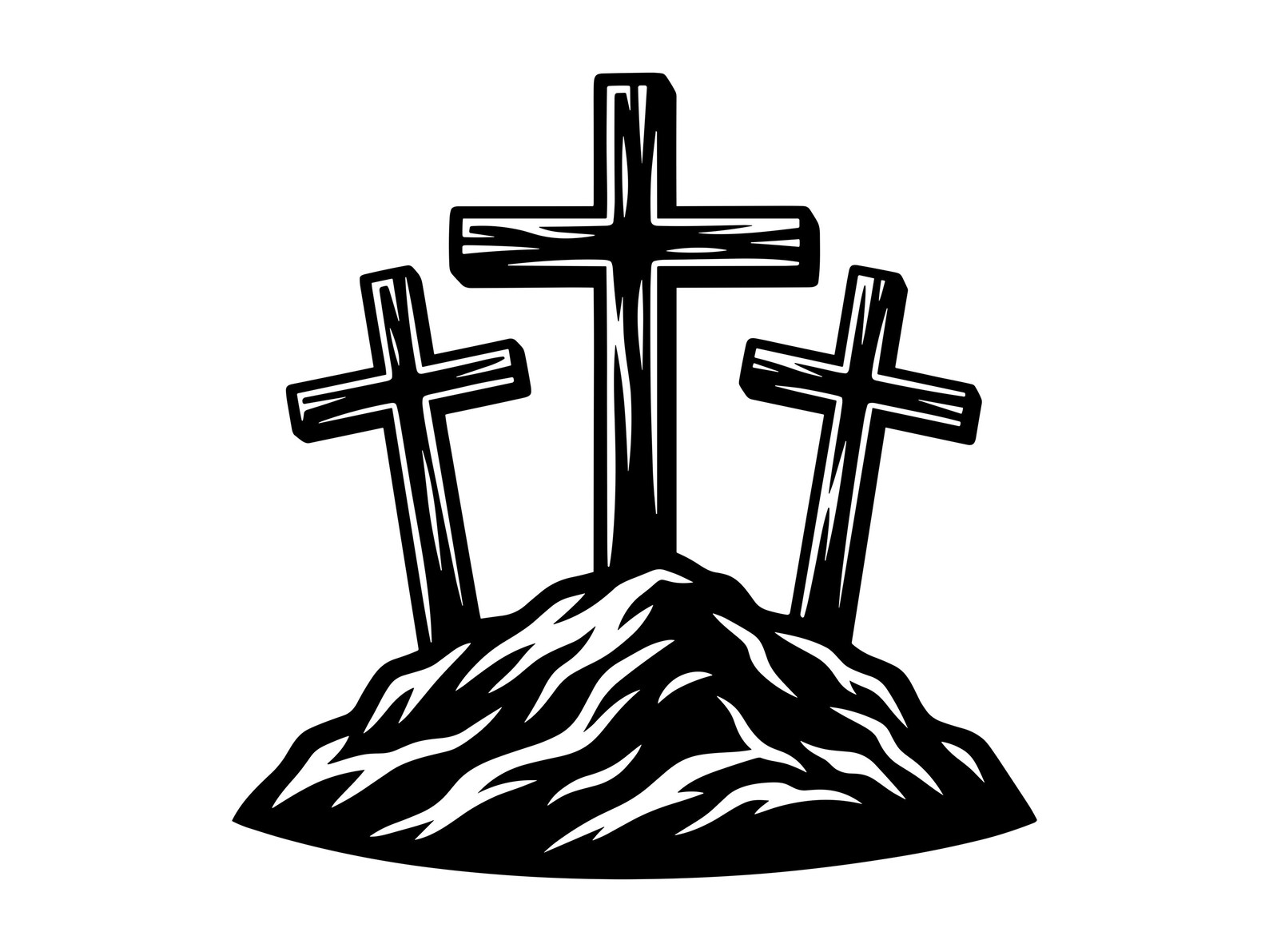 Three Crosses SVG - Religious Easter Resurrection Faith Jesus Calvary ...