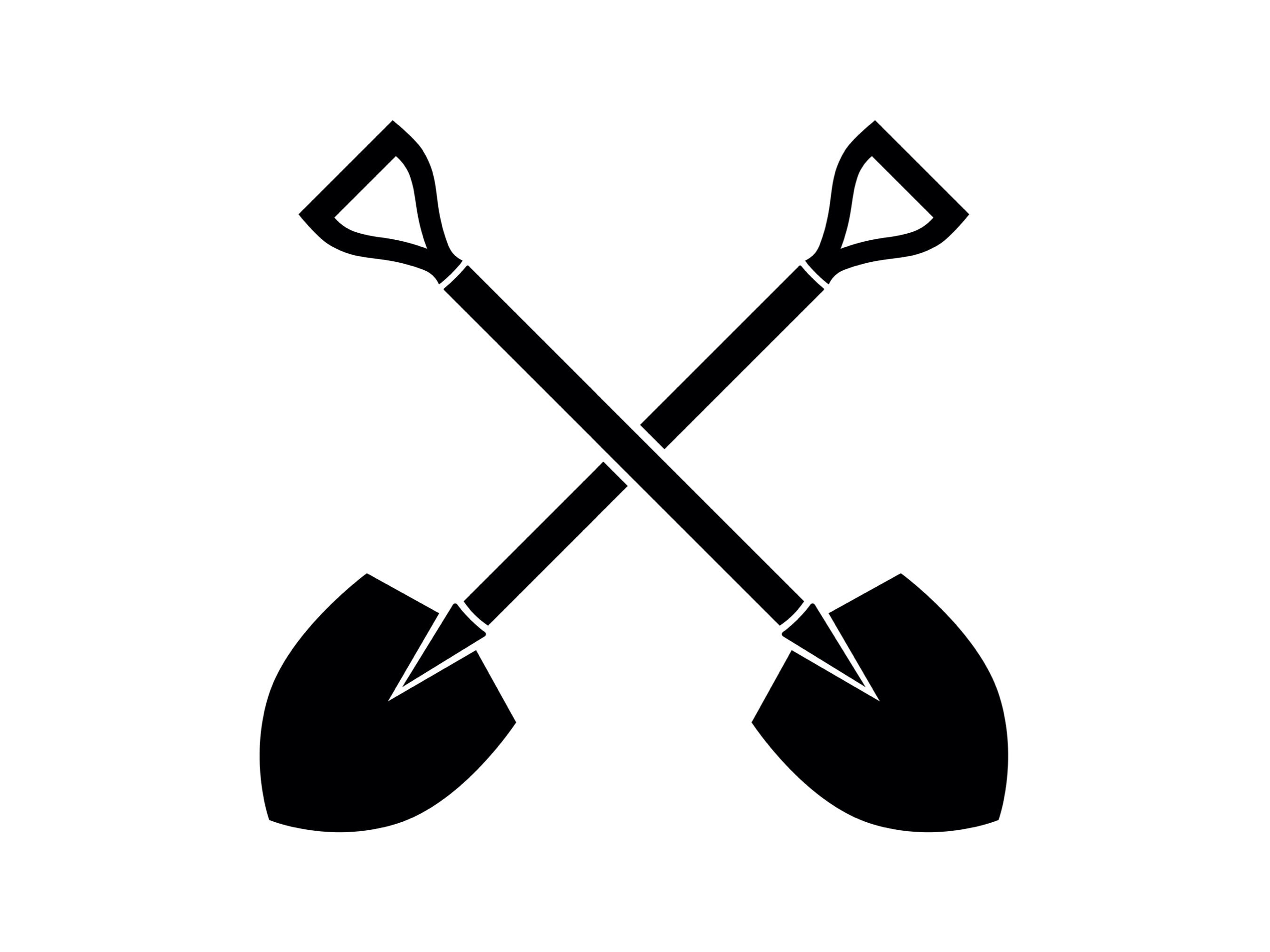 Shovels SVG - Crossed Shovel Spade Gardening Digging Tool Printable ...