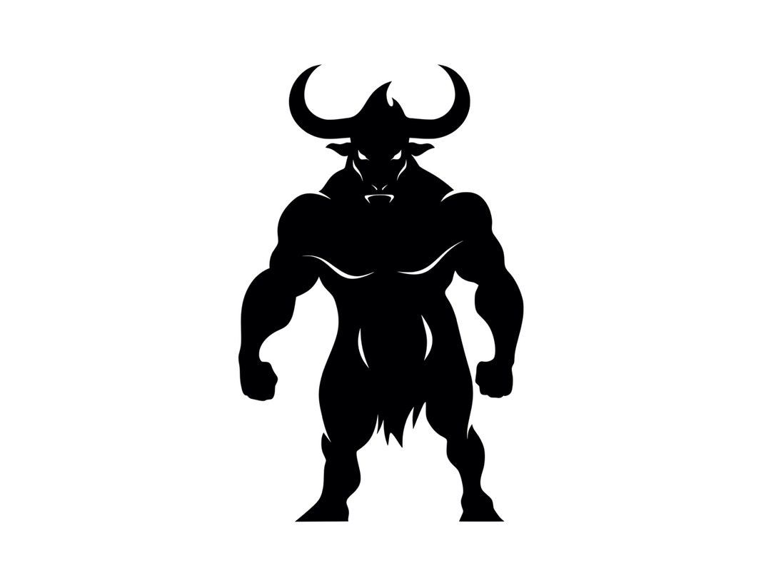 Minotaur SVG - Bull Headed Man Mythical Creature Beast Silhouette ...