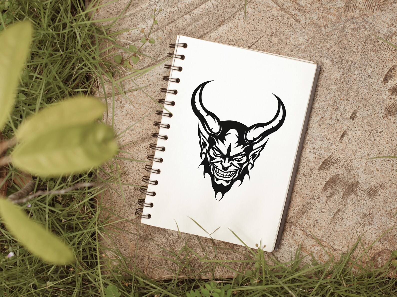 Demon SVG - Devil Horned Monster Dark Fantasy Horror Printable Clip Art ...