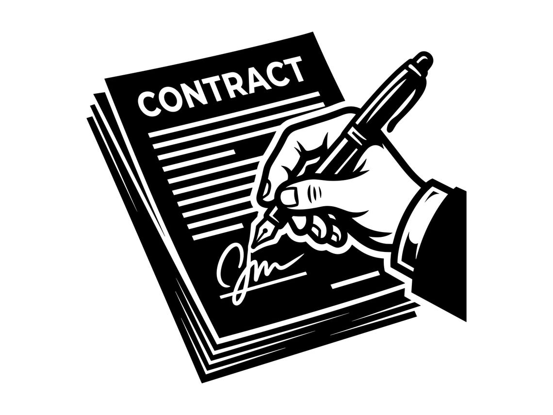 Contract Signing SVG - Business Agreement Law Legal Document Office ...
