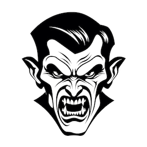 Vampire SVG - Halloween Angry Vampire Monster Printable Clip Art Cut ...