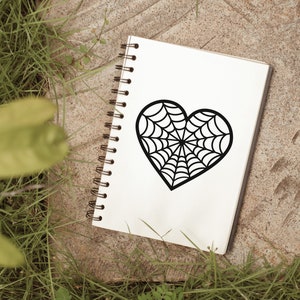 Spider Web Heart SVG - Love Heart Gothic Spiderweb Silhouette Clip Art ...